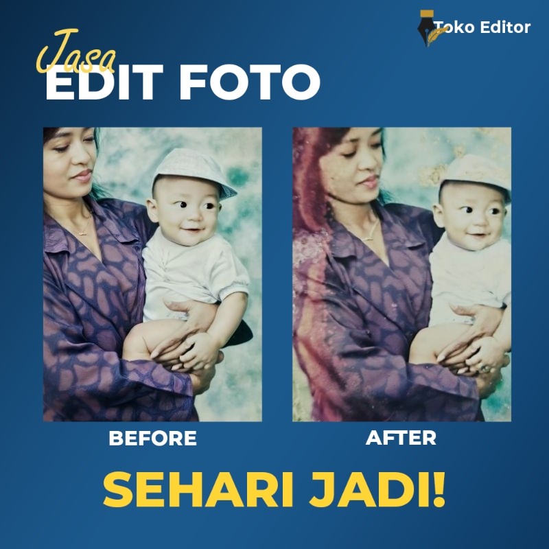Jual JASA EDIT PROFESIONAL RESTORASI FOTO JADUL PROFESIONAL/FOTO RUSAK ...