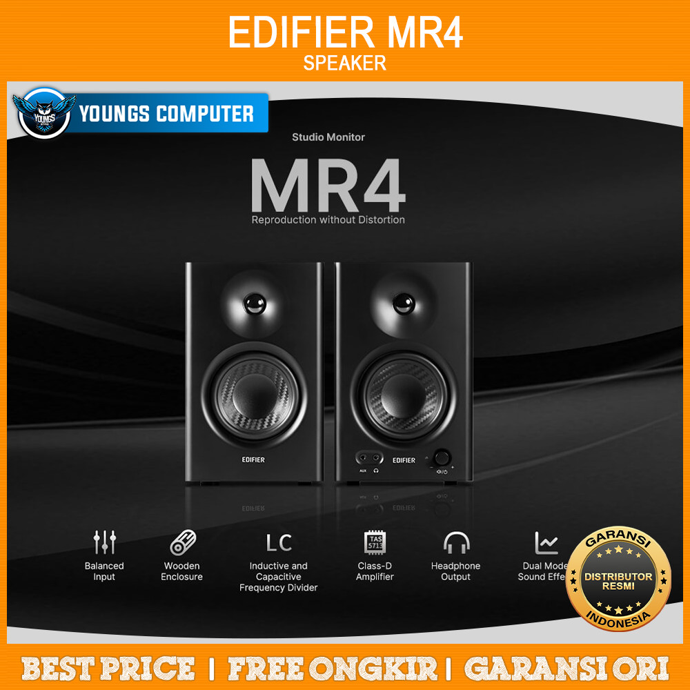 Jual SPEAKER EDIFIER MR4 42W RMS 4" Woofer 1" Tweeter - Powered Studio ...
