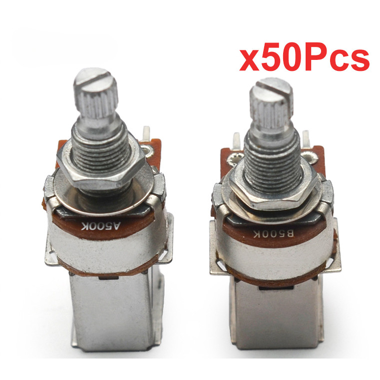 Jual 50Pcs 500K Guitar Control Pot Push/Pull Pots with Straight ...