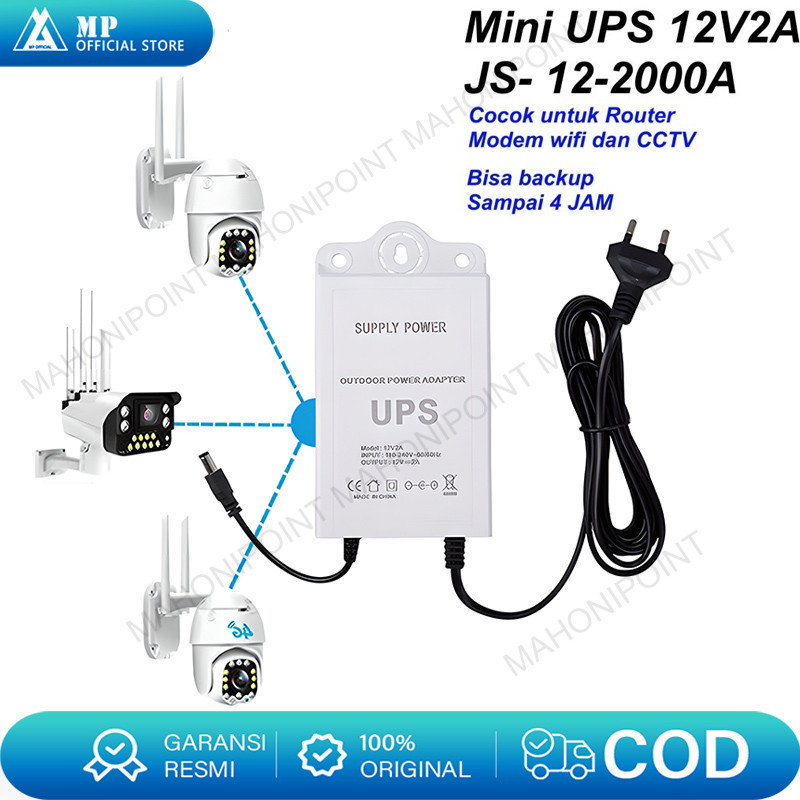 Jual Ups Mini 12V2A 3600mah/Router Modem CCTV /Catu daya cadangan untuk ...