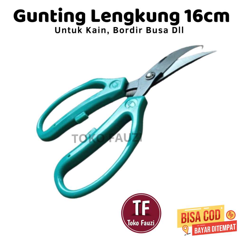 Jual Gunting Lengkung 16cm Kodok Potong Bahan Bordir Lengkuk Gunting ...
