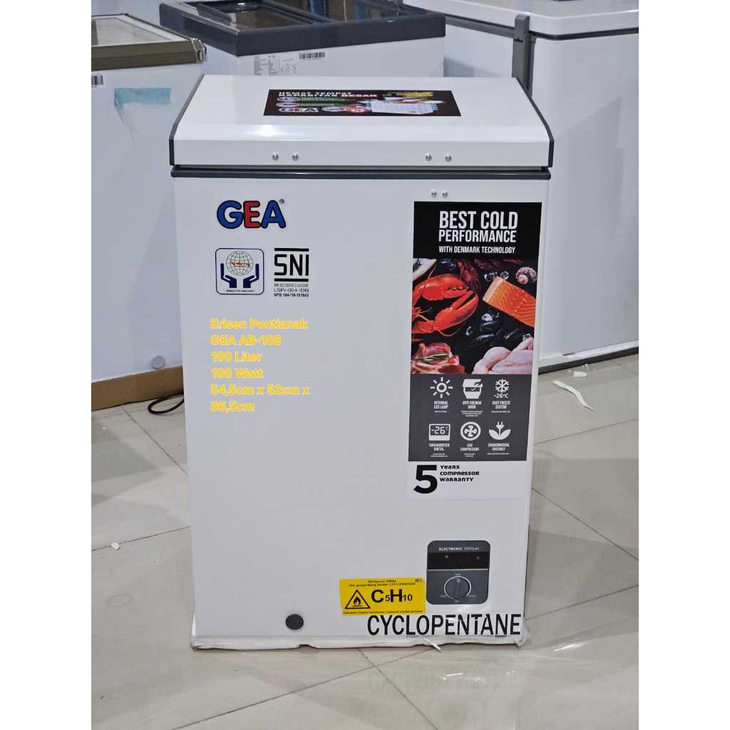 Jual CHEST FREEZER GEA AB-108 Kapasitas 108 Liter | Shopee Indonesia