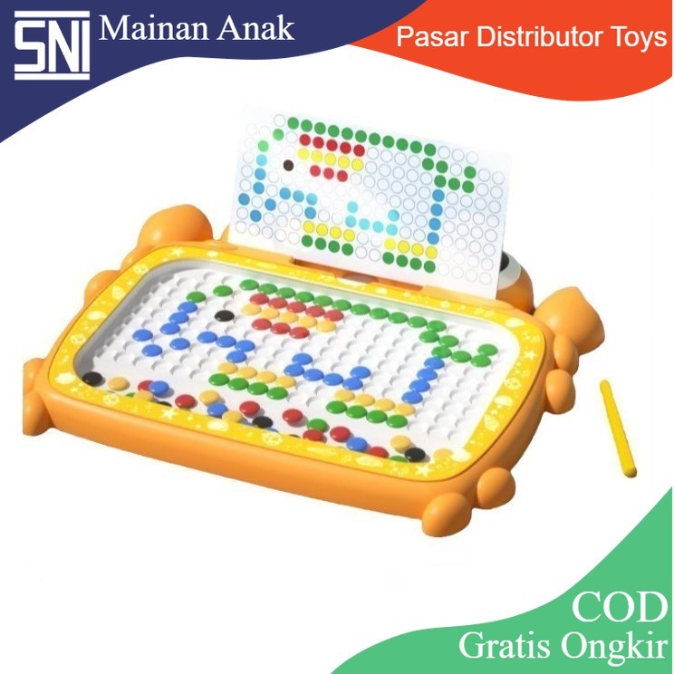 Jual Mainan Anak CRAB MAGNETIC SKETCHPAD 50PCS Papan Sketsa Magnetik ...