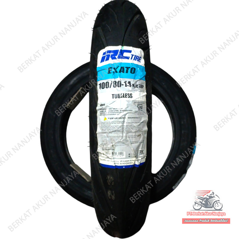 Jual Ban Motor IRC EXATO NR88 100/80-14 NR 88 Tubeless Vario | Shopee ...