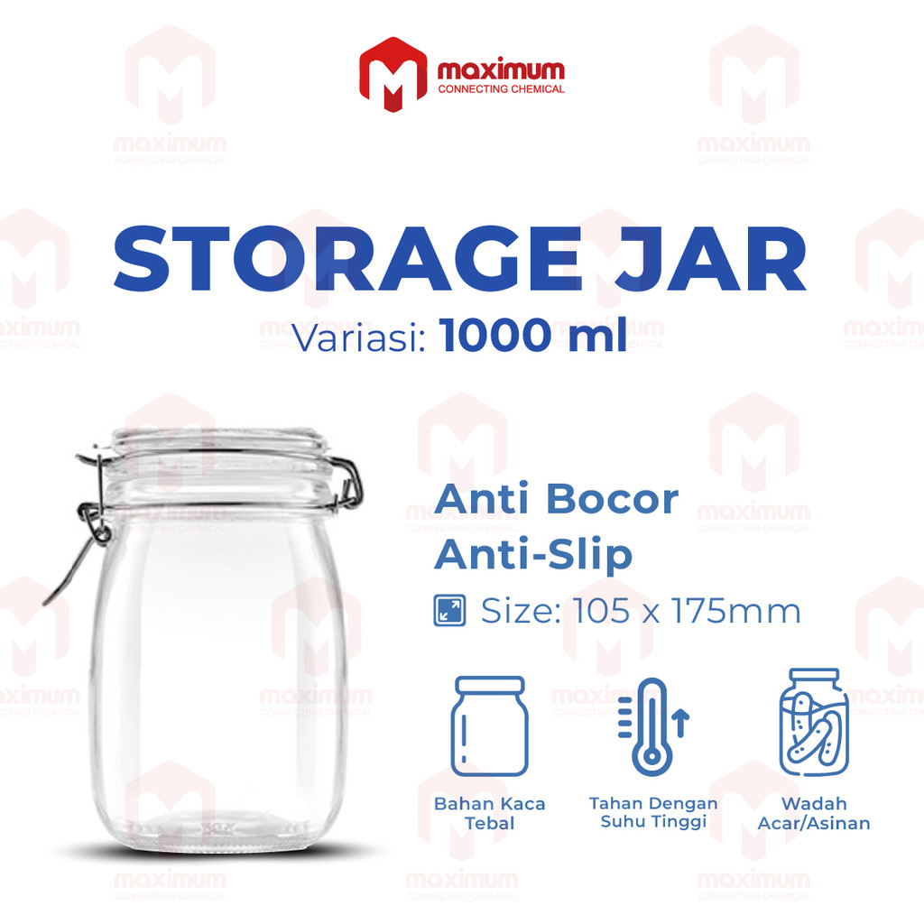 Jual Jar Round Toples Kaca Bumbu / Jar Toples Kaca Makanan / Jar Toples ...