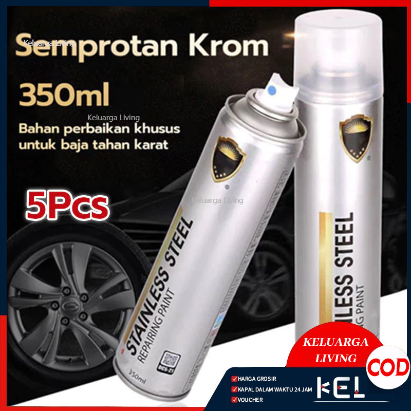 Jual Cat Semprot Chrome 350ml Chrome Spray Pain Warna Chrome Krum ...