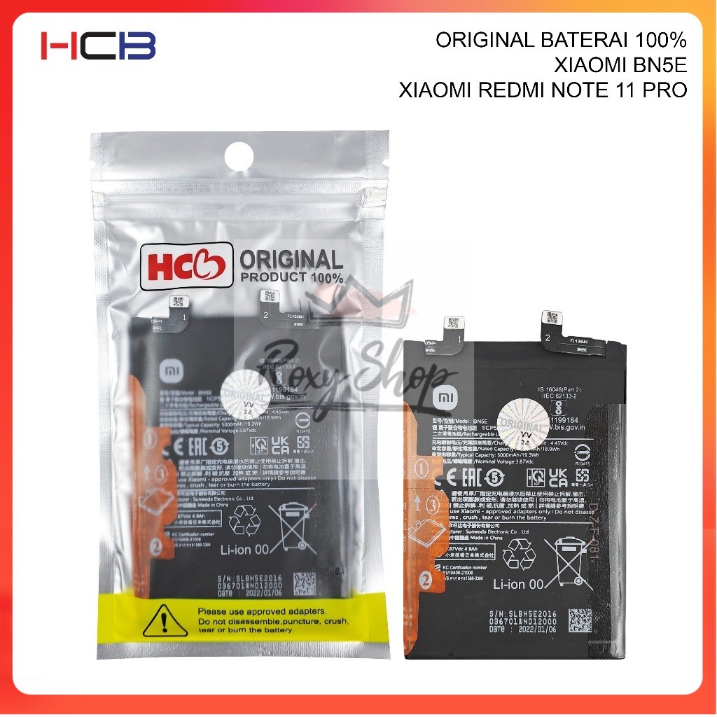 Jual BATTERY BATERAI XIAOMI BN5E REDMI NOTE 11 PRO ORIGINAL | Shopee ...