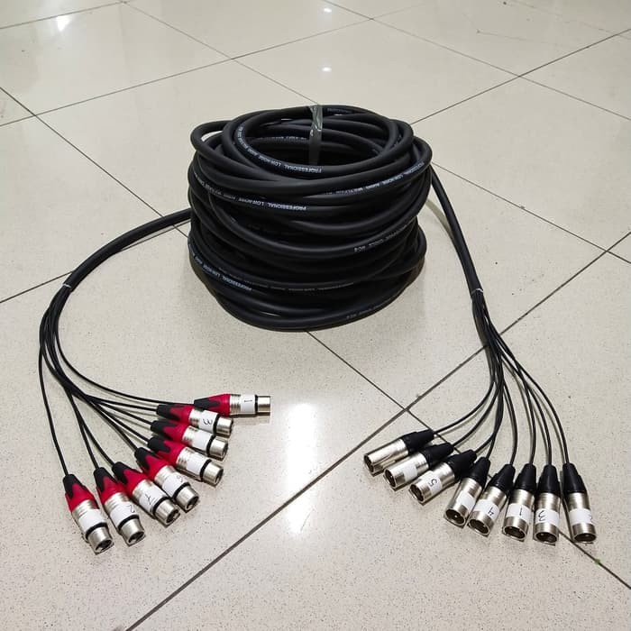 Jual Snake Kabel isi 8 Komplit + Konektor Jack XLR Male-Female 5-50m ...