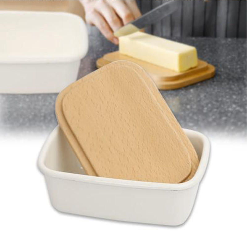 Jual Porcelain Butter Dish with Lid French Butter Dish Insulated ...