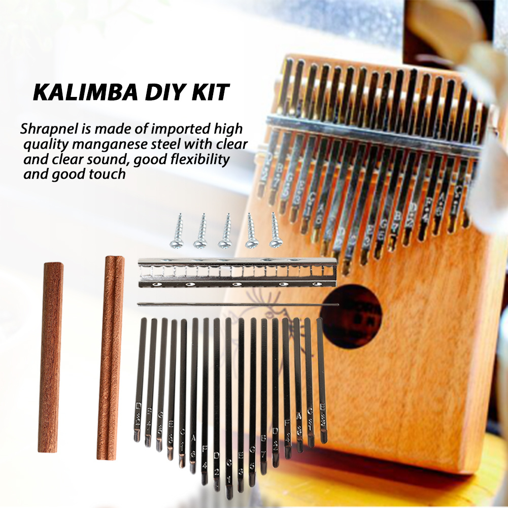 Jual Kalimba Shrapnel DIY Accessories 17 Keys Supplies Kit Bridge ...