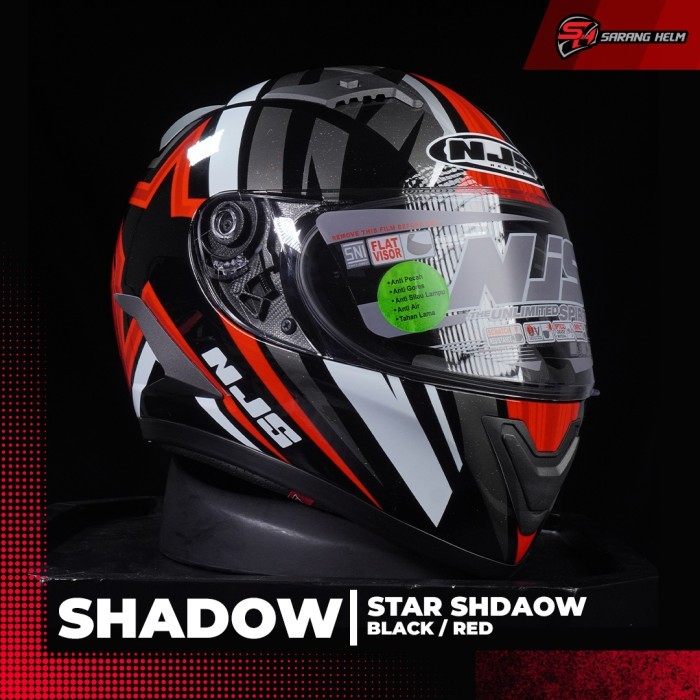 Jual NJS Shadow Motif Star Shadow - Helm Full Face | Shopee Indonesia