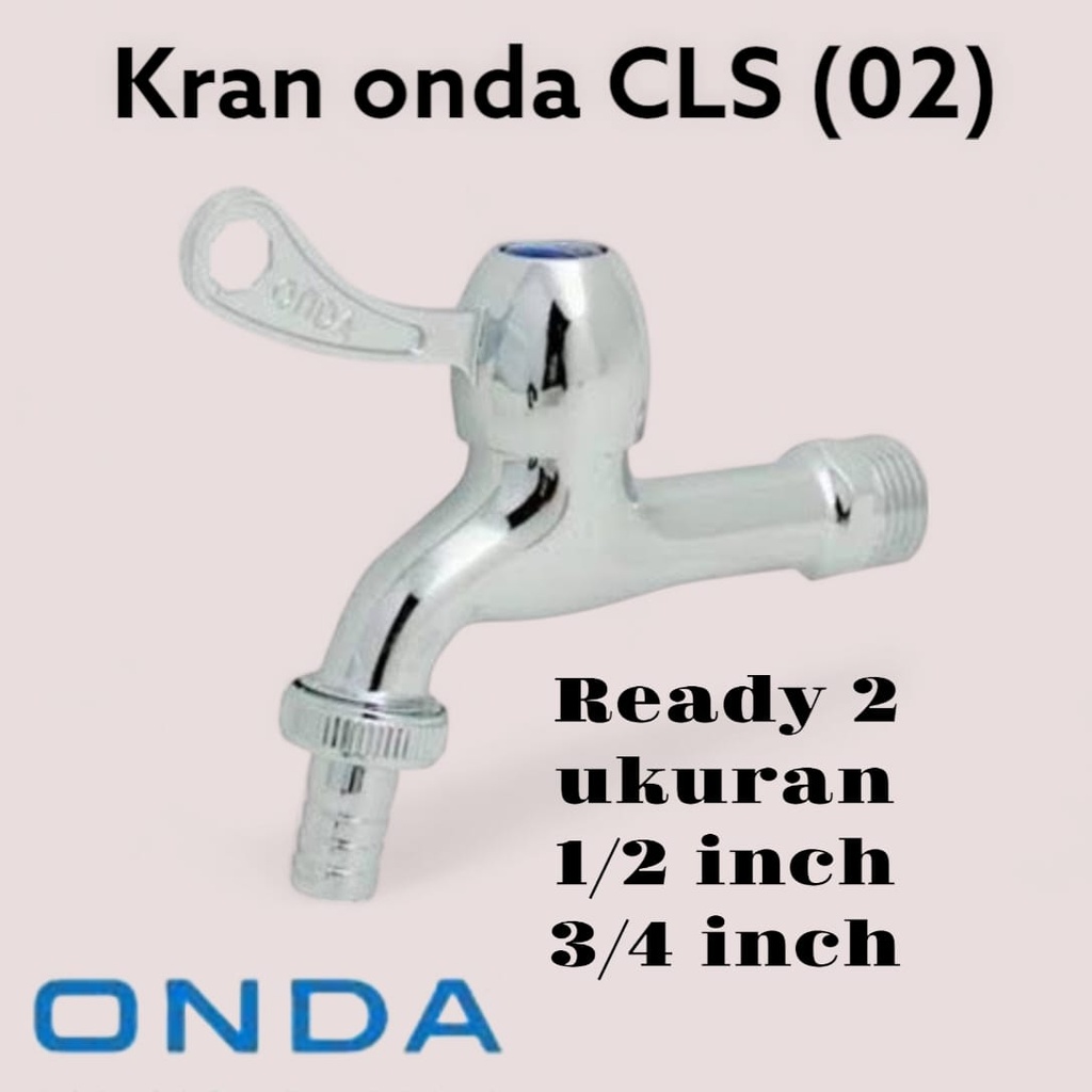 Jual KRAN AIR CLS 02 / KRAN TAMAN CLS 02 ONDA 1/2" dan 3/4" CHROME ...