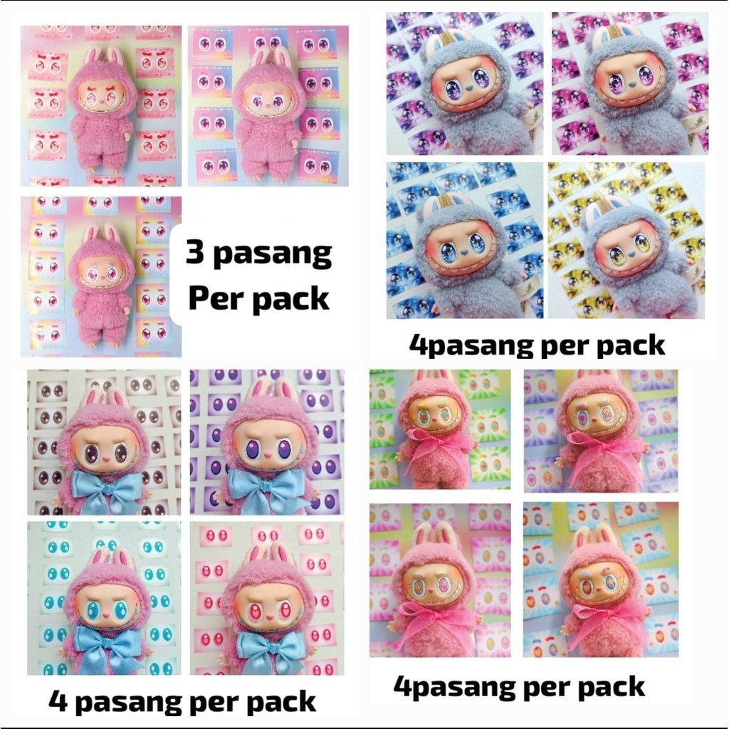 Jual READY STICKER MATA LABUBU/STICKER 4 PASANG 1 PACK/AKSESORIES ...