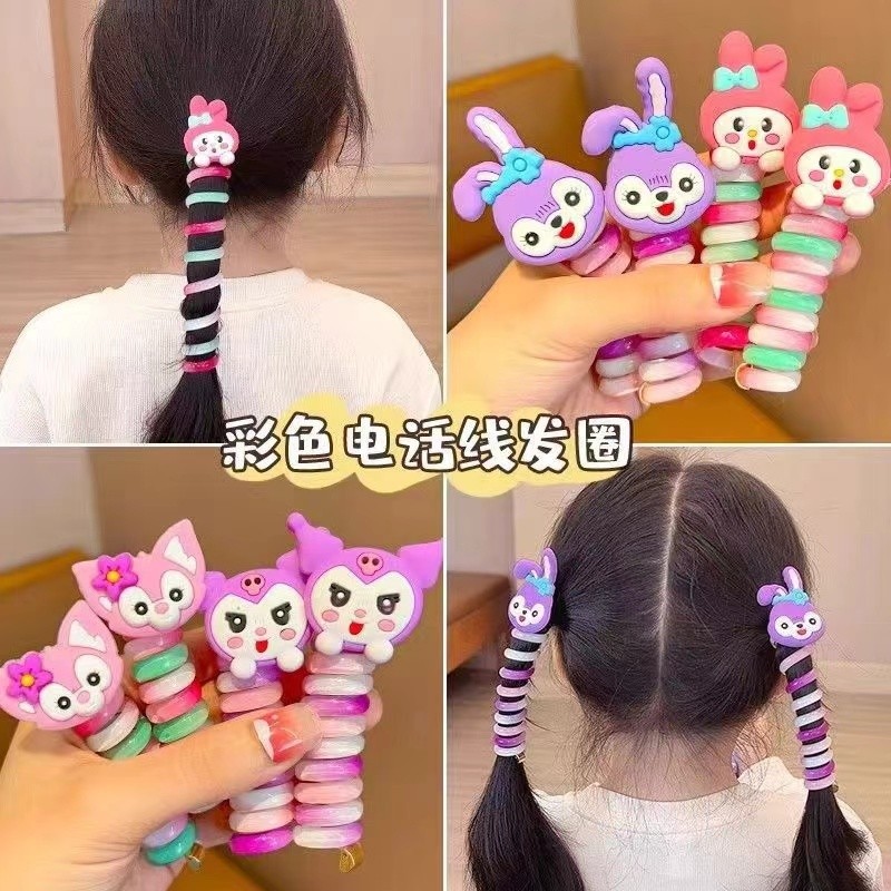 Jual (1 PCS) Ikat Rambut Bergulir Saluran Telepon Kepala Karet Anak ...