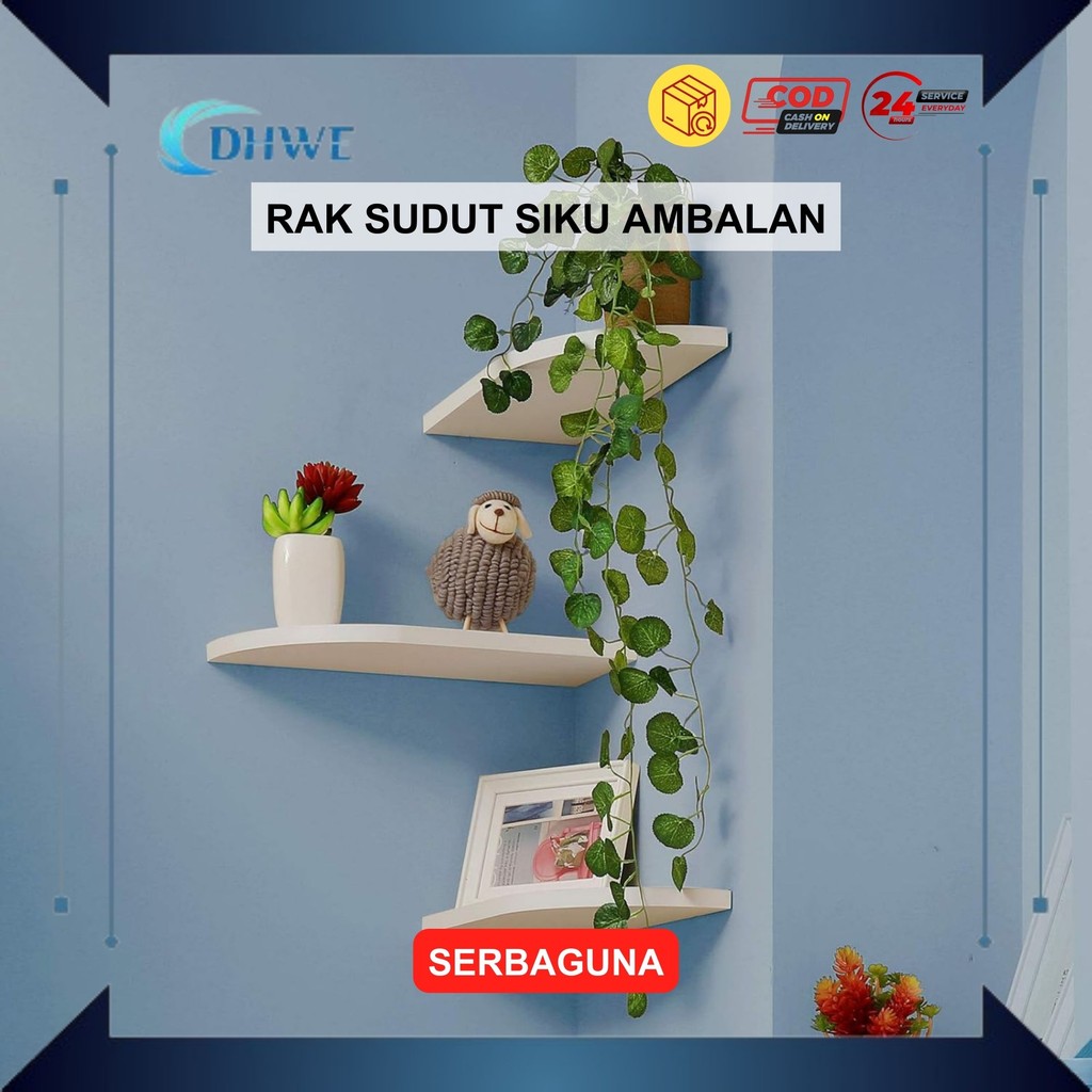 Jual DHWE - Rak Ambalan Siku Dinding Untuk Rumah Ruang Terbatas Tempat ...