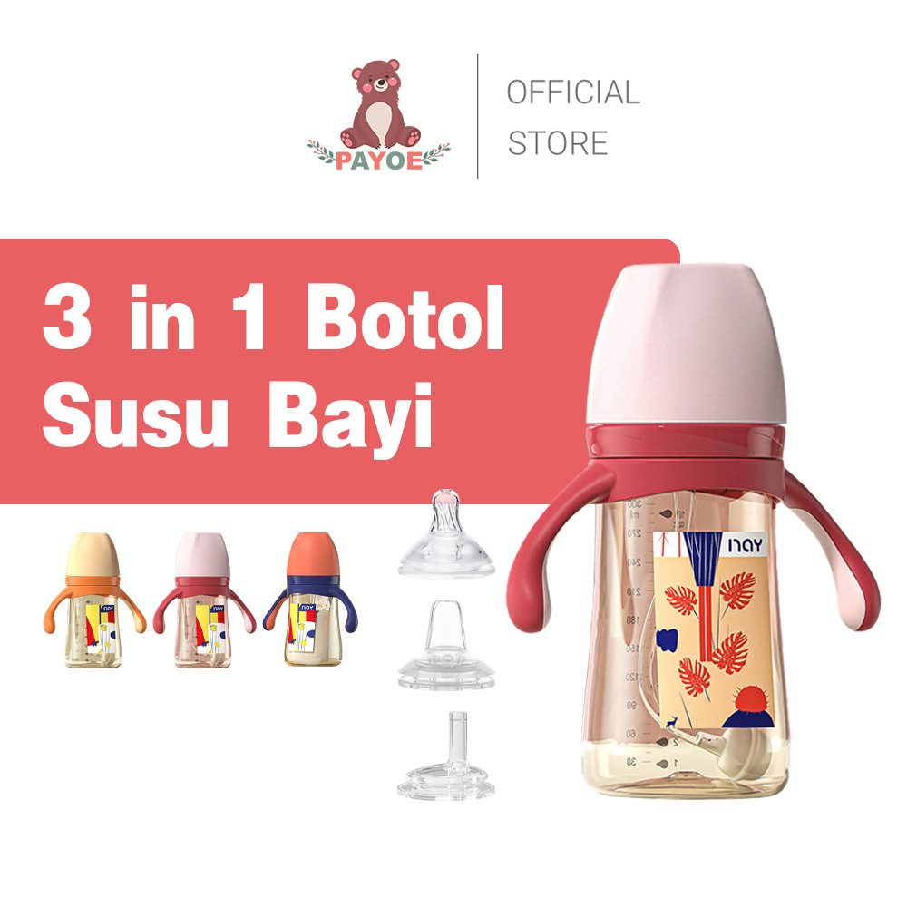 Jual PAYOE 240Ml300Ml Botol Susu Bayi Anak Sippy Cup Botol Minum Anak Dengan Sedotan | Shopee ...