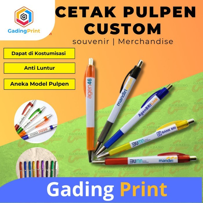 Jual Cetak Pulpen Promosi Custom Ballpoint Souvenir - High Quality ...