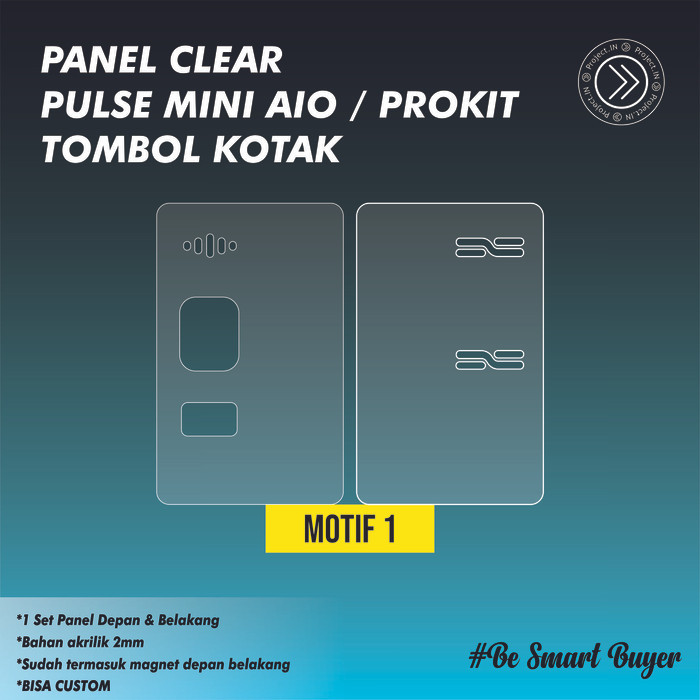 Jual CLEAR PANEL PULSE AIO MINI / PROKIT ( TOMBOL KOTAK ) - - MOTIF 1 ...