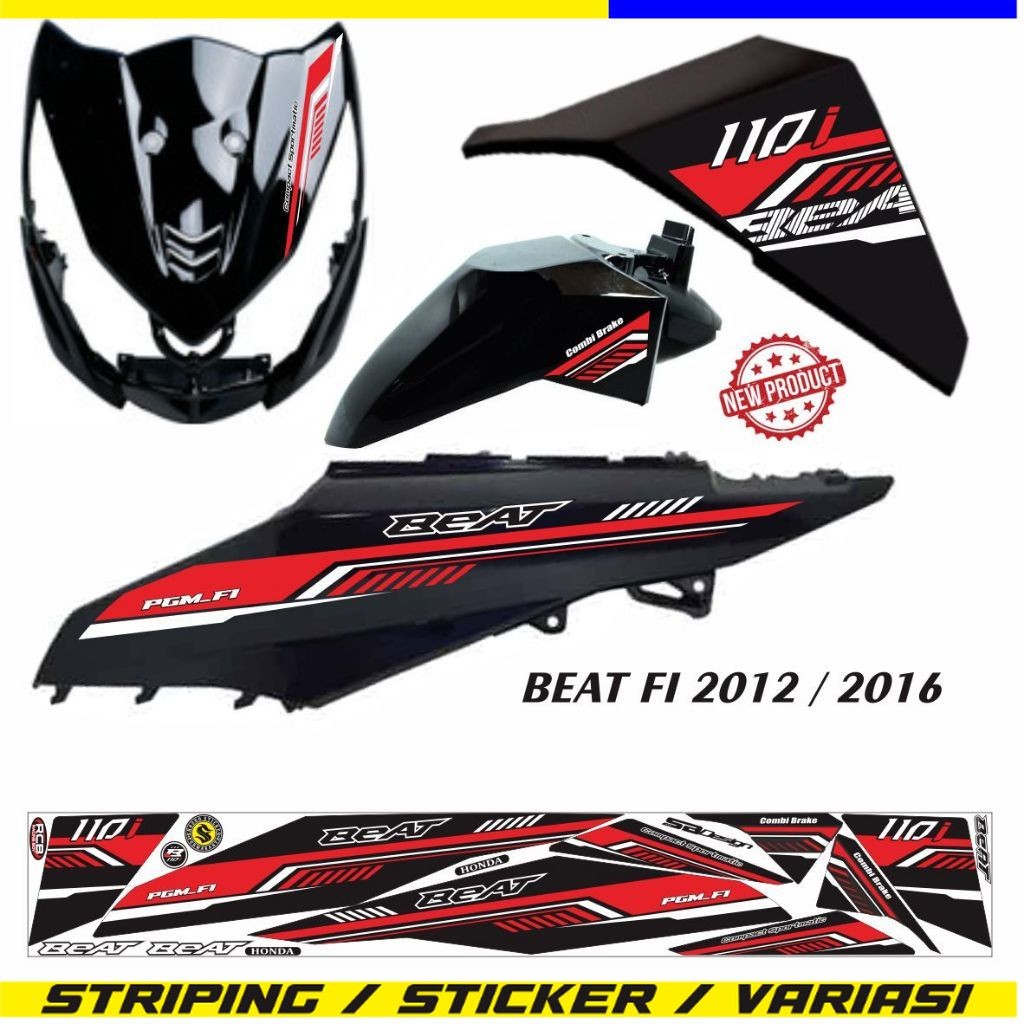 Jual STIKER LIS SIMPLE ELEGAN VARIASI STRIPING MOTOR BEAT FI MOTOIF ...
