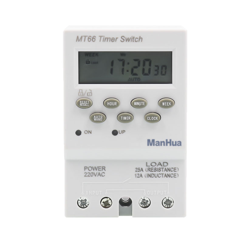 Jual ManHua 220VAC 25A Programmable Digital Time Switch Automatic 24 ON OFF Times ...