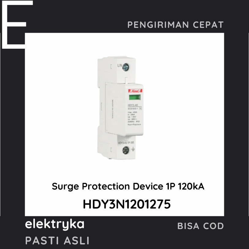 Jual Himel Surge Arrester / Surge Protection Device (SPD) 1P 120kA ...