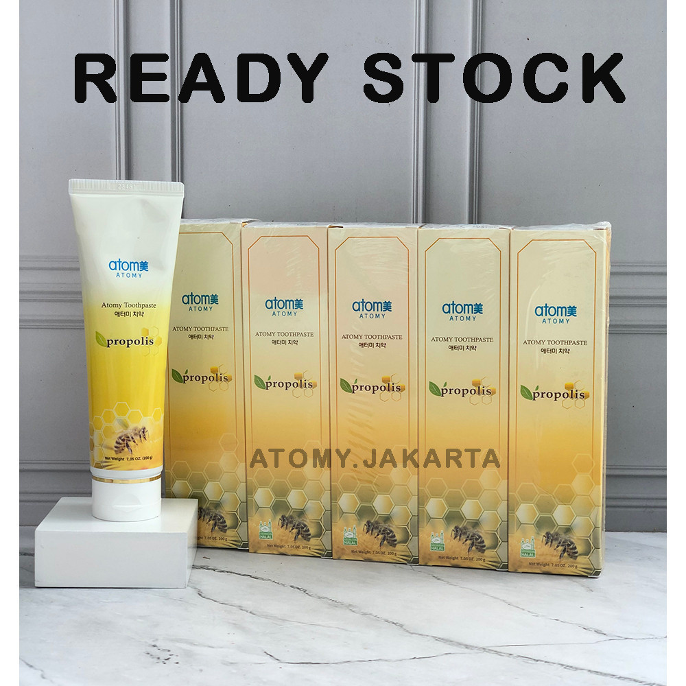 Jual ATOMY Toothpaste propolis 200gr 1 set isi 5 | atomy odol | pasta ...