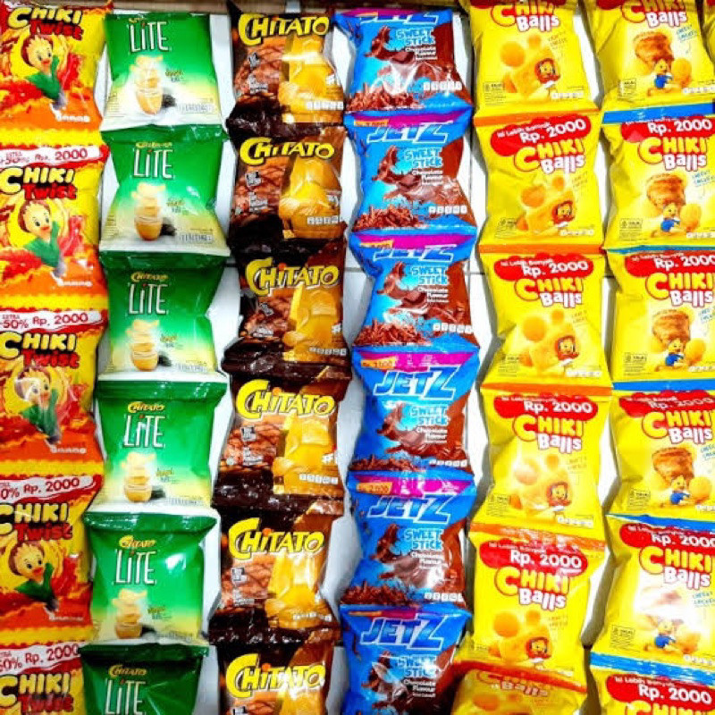 Jual ALL Snack ecer chitato chiki balls potabe taro jetz mister guribee ...