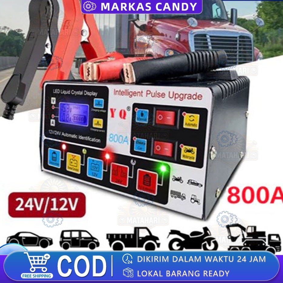 Jual 800A Charger Aki Motor 12V/24V Otomatis Smart Intelligent Auto Repair Cas Aki Mobil Power ...