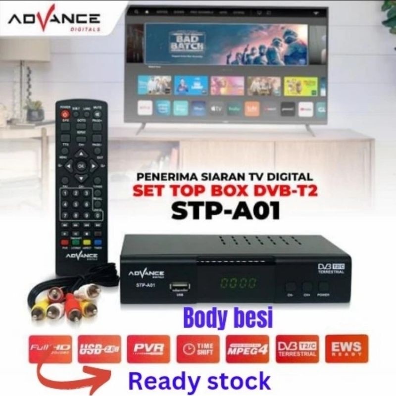 Jual STB Set Top Box Advance STP- A01 full HD TV Digital DVB T2 | Shopee Indonesia