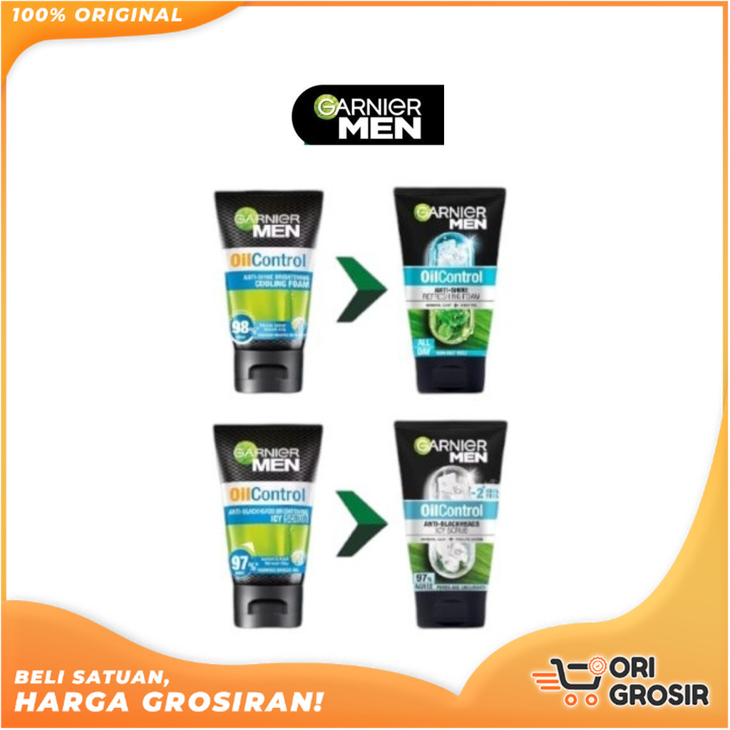 Jual ORI Grosir GARNIER Men Turbo Light Oil Control Foam | GARNIER Men ...