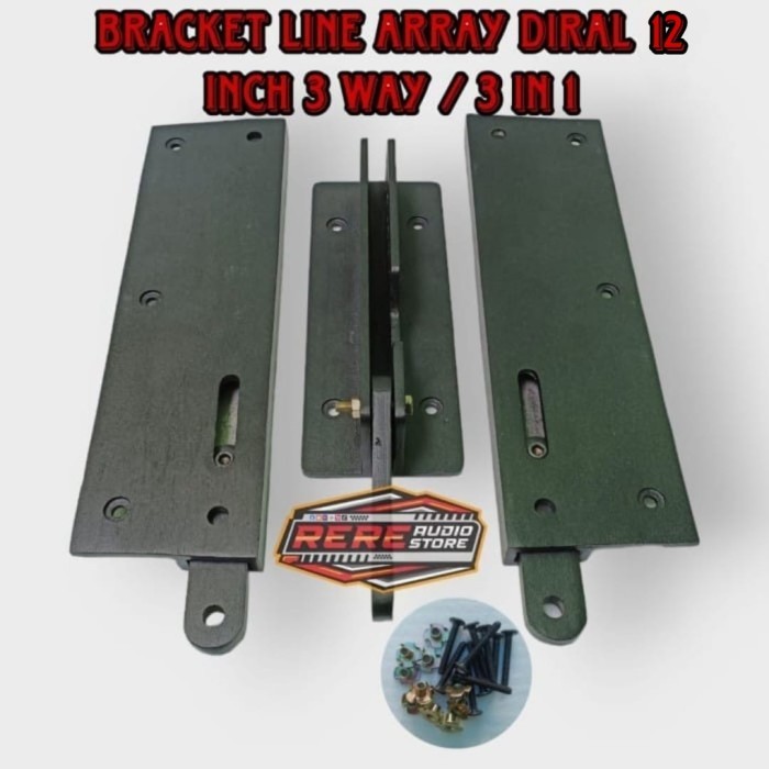 Jual Bracket Line Array 12 inch Diral 3 in 1 Ukuran Box Speaker 12" 3WAY / Breket 3x1 ...