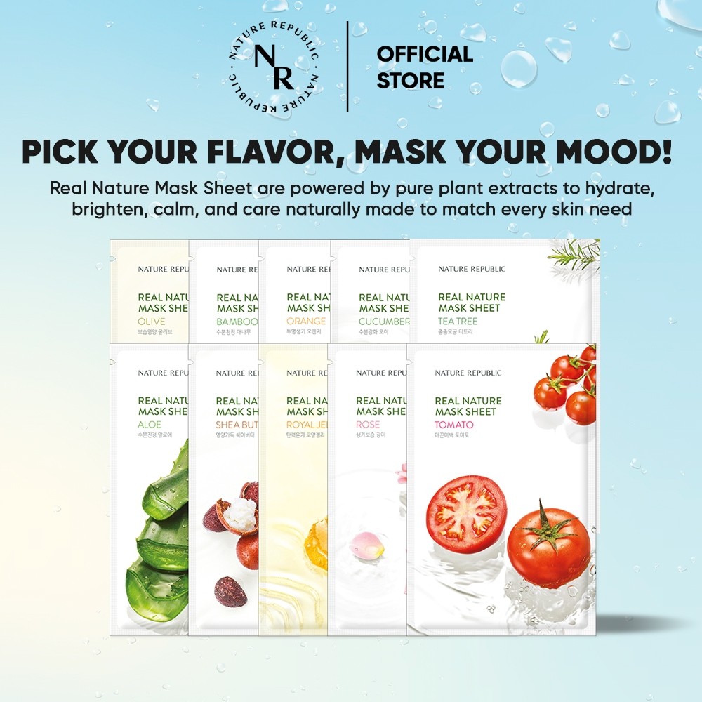 Jual NATURE REPUBLIC [3 PCS] Real Nature Mask Sheet | Shopee Indonesia