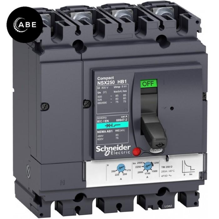 Jual BREAKER MCCB SCHNEIDER NSX100F DC 4P 36ka 25A NSX100F44DC025 ...