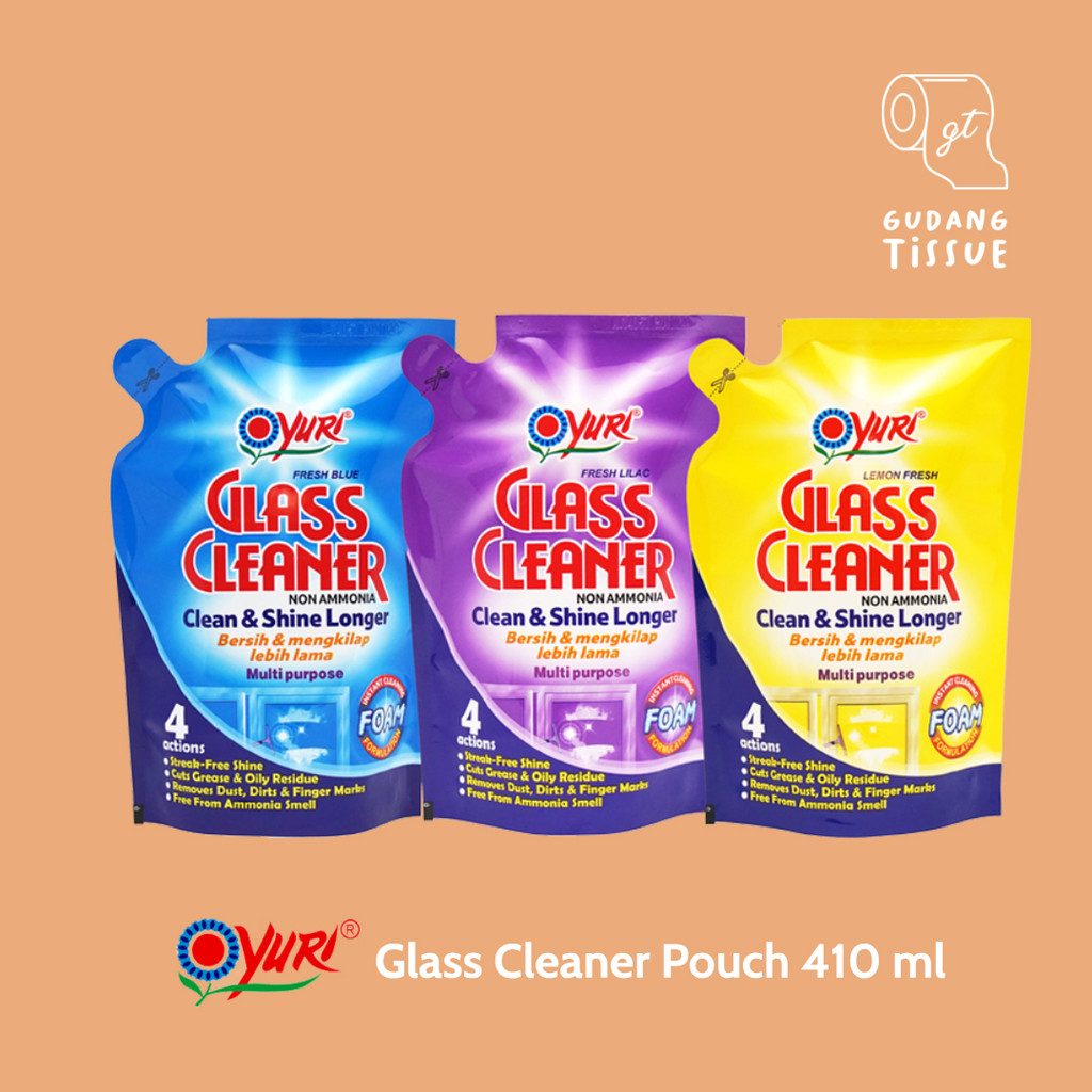 Jual Yuri Glass Cleaner Pembersih Kaca 410 Ml | Shopee Indonesia