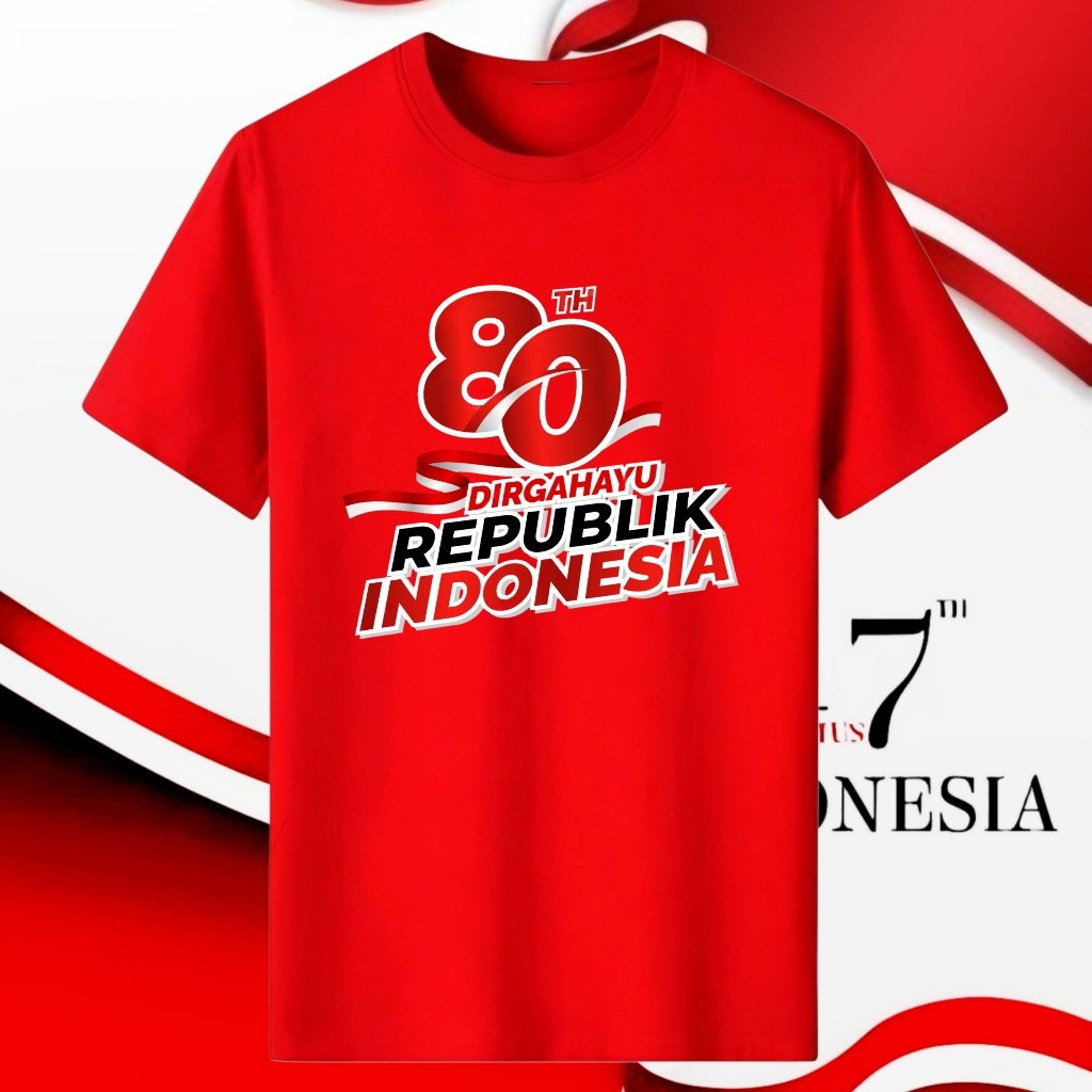 Jual Baju Merah Putih (10 MOTIF) TSHIRT KAOS 17 AGUSTUS 2025 PRIA ...