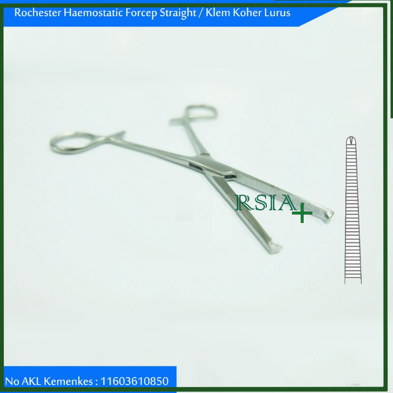 Jual Klem Koher Lurus Kocher Haemostatic Forcep Straight Rochester ...