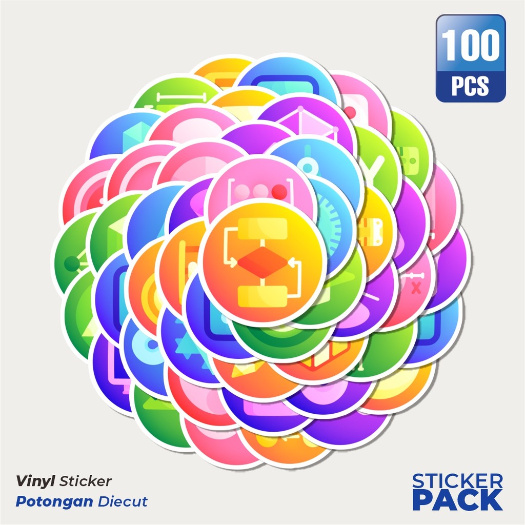 Jual Super Hemat! 100 PCS Stiker Math Icon Pack Series [Seri Paket Ikon ...