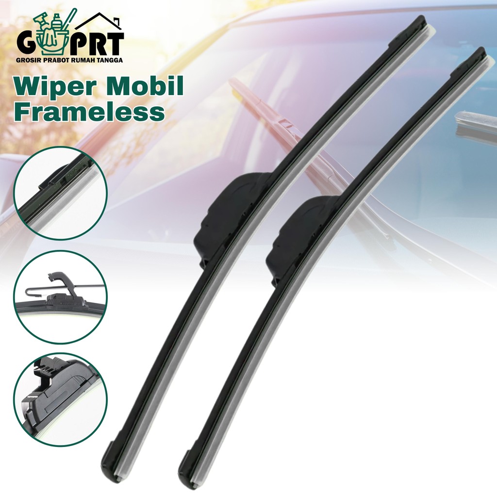 Jual Wiper Blade Frameless Mobil Pisang Soft Lentur Kaitan U Hook Truk 1 PC 12 inch - 26 inch ...