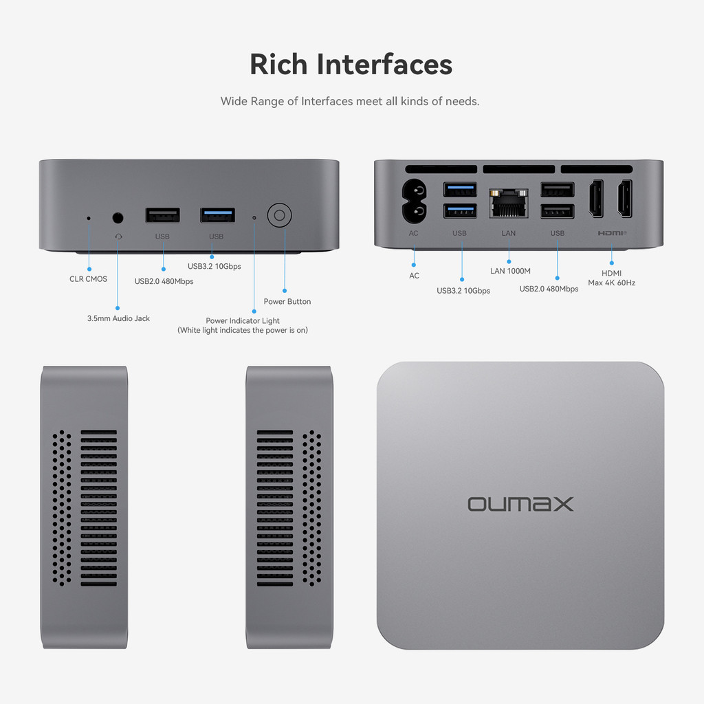 Jual OUMAX Intel Celeron Processor J4125/Jasper Lake N5095 Mini PC ...