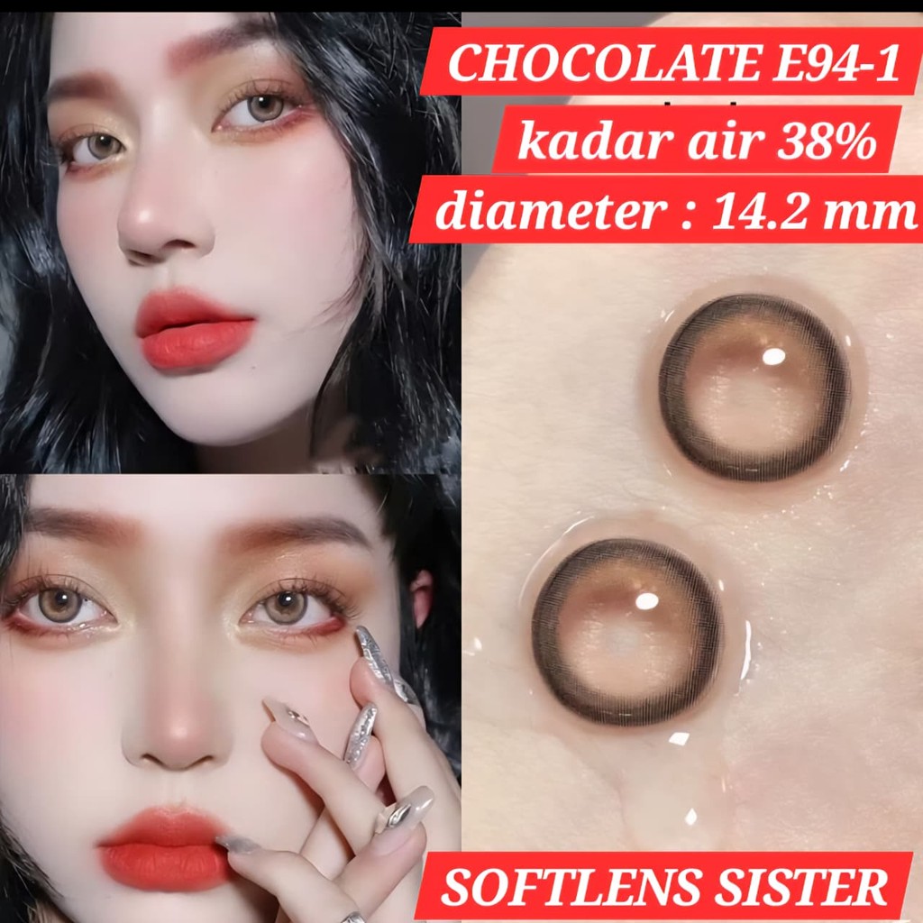Jual COD SOFTLENS SISTER SOFTLENS SOFLEN CHOCO COKLAT COKELAT CHOCOLATE ...
