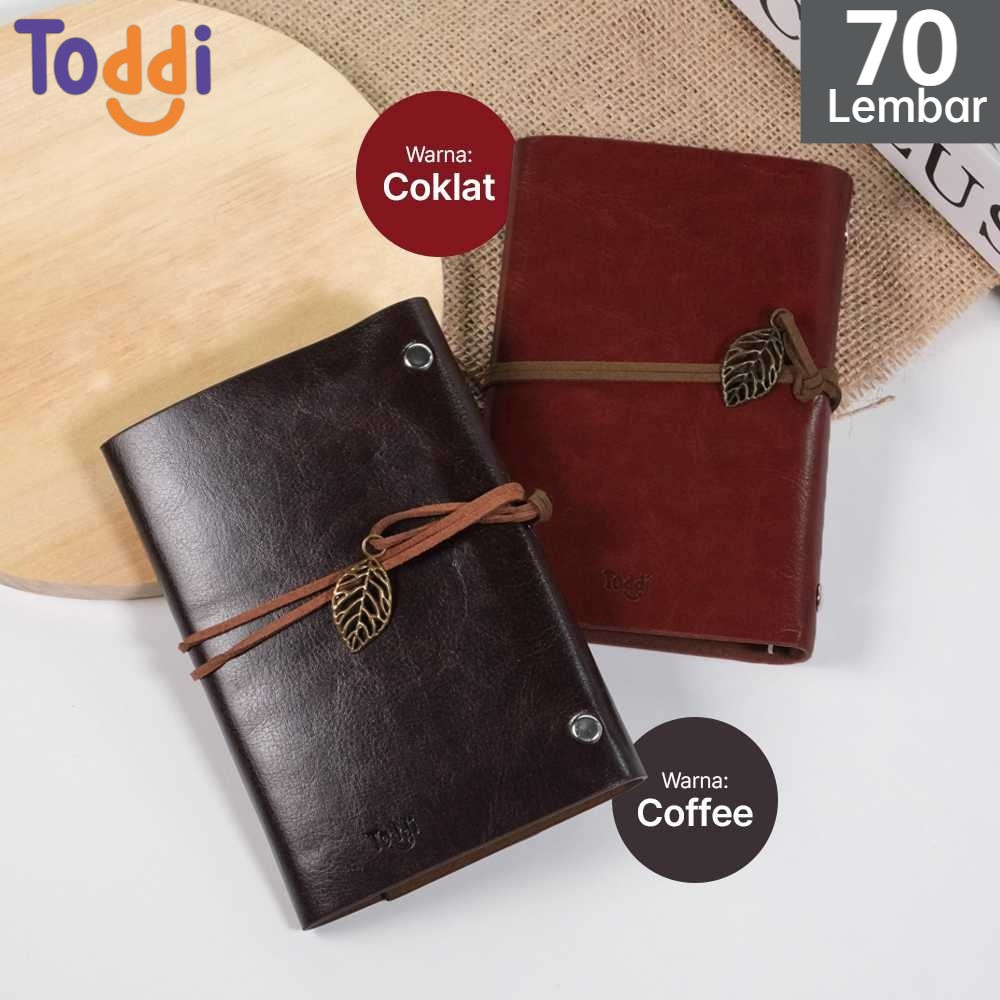 Jual Toddi Buku Catatan Binder Kulit Retro Leaf Kertas B7 - BSD666 ...