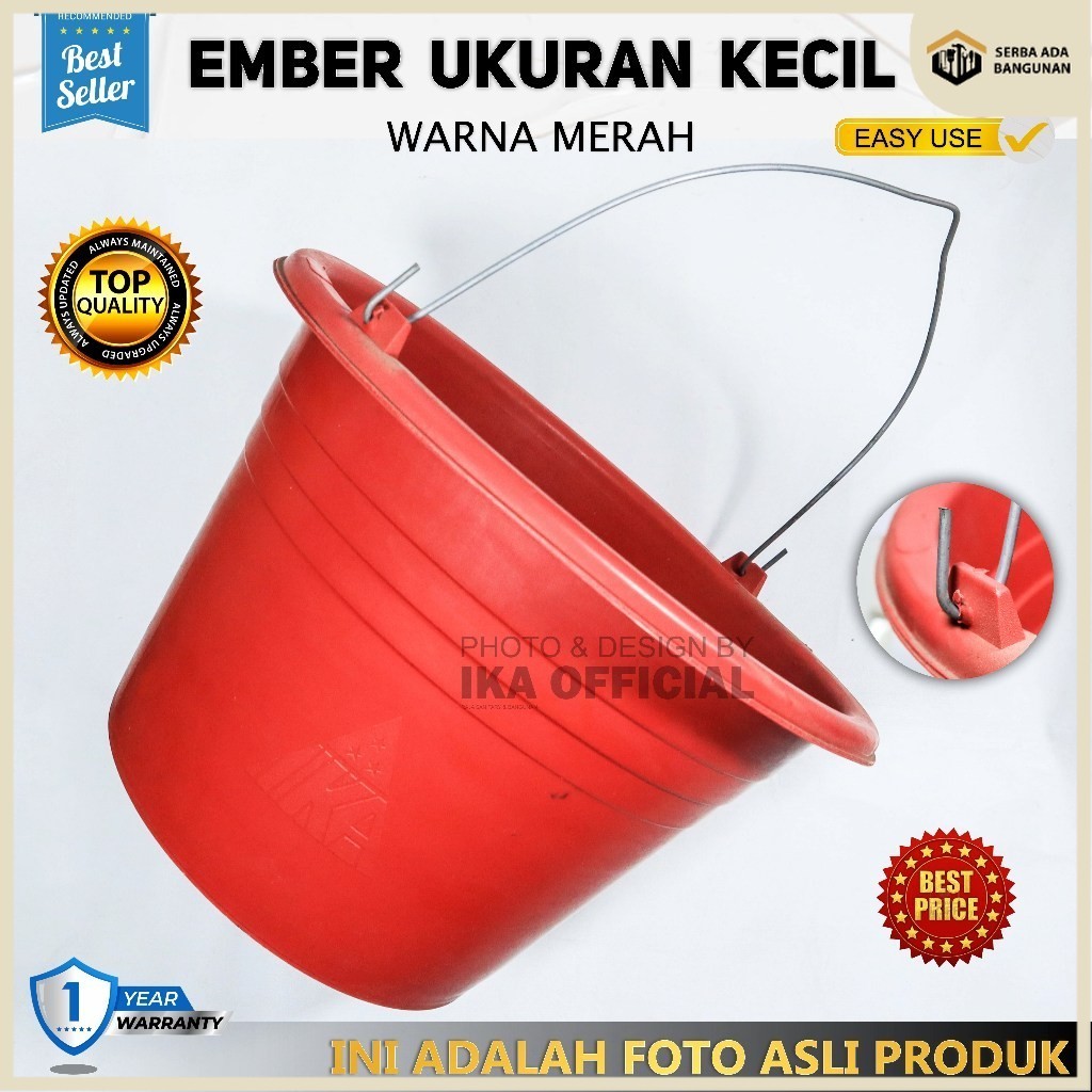 Jual SAB Ember Plastik WARNA KECIL MERAH Ember Cor Anti Pecah | Ember ...