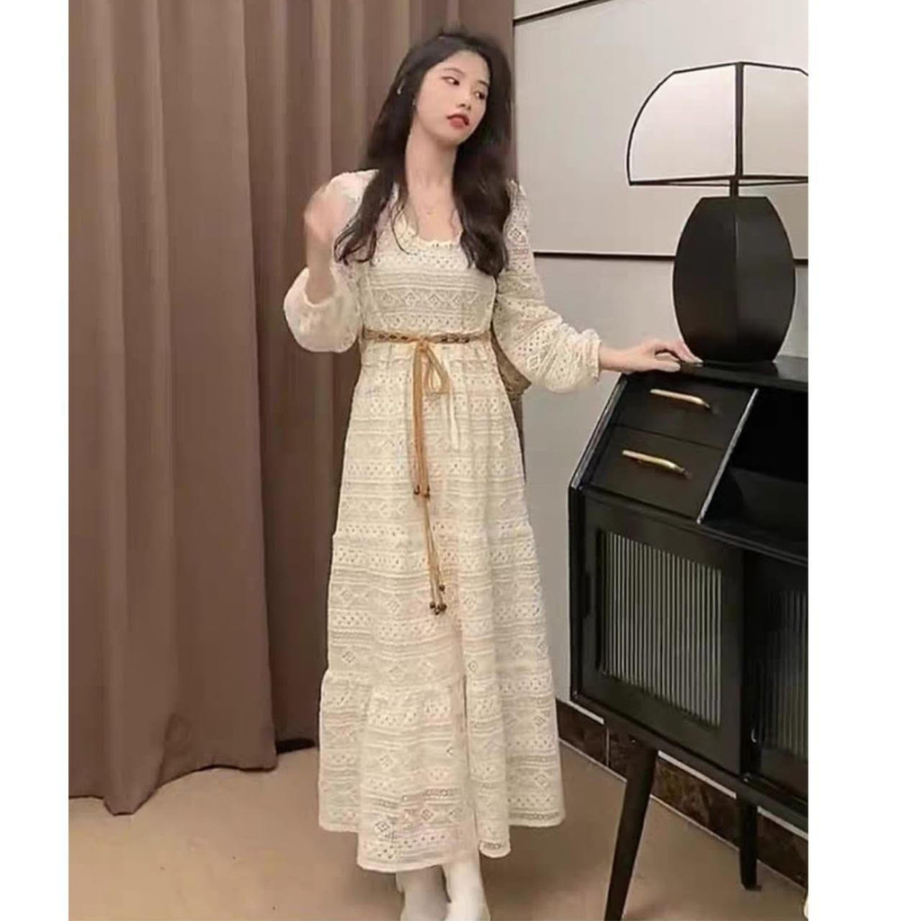 Jual TM - 51301 Gaun Dress Boho Wanita Zora Lace | Shopee Indonesia
