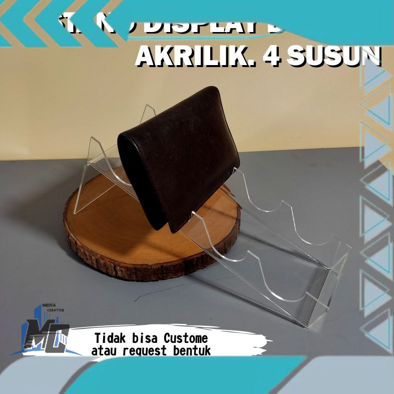 Jual STAND DISPLAY DOMPET AKRILIK 4 SUSUN AKRILIK BENING 2 mm | Shopee ...
