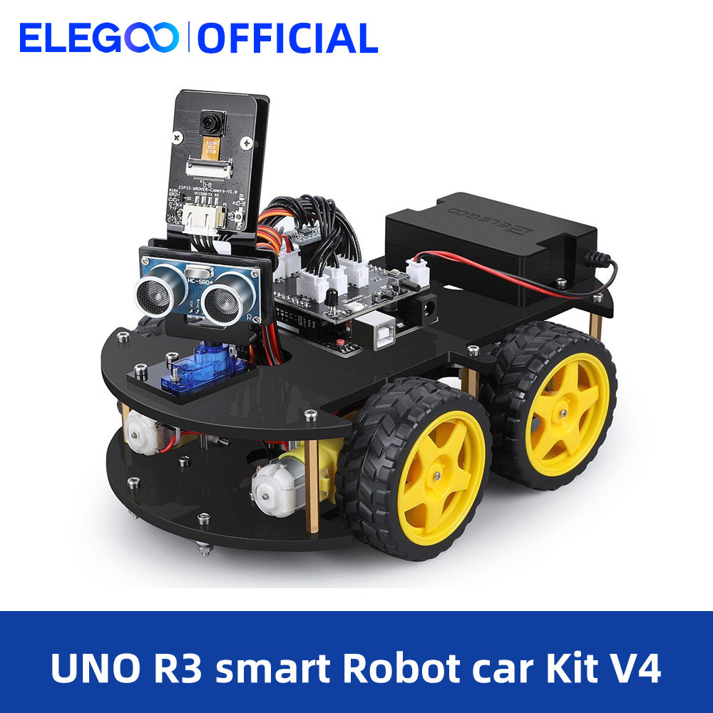 Jual ELEGOO UNO R3 Project Smart Robot Car Kit V4, Intelligent and Educational Toy Car Robotic ...