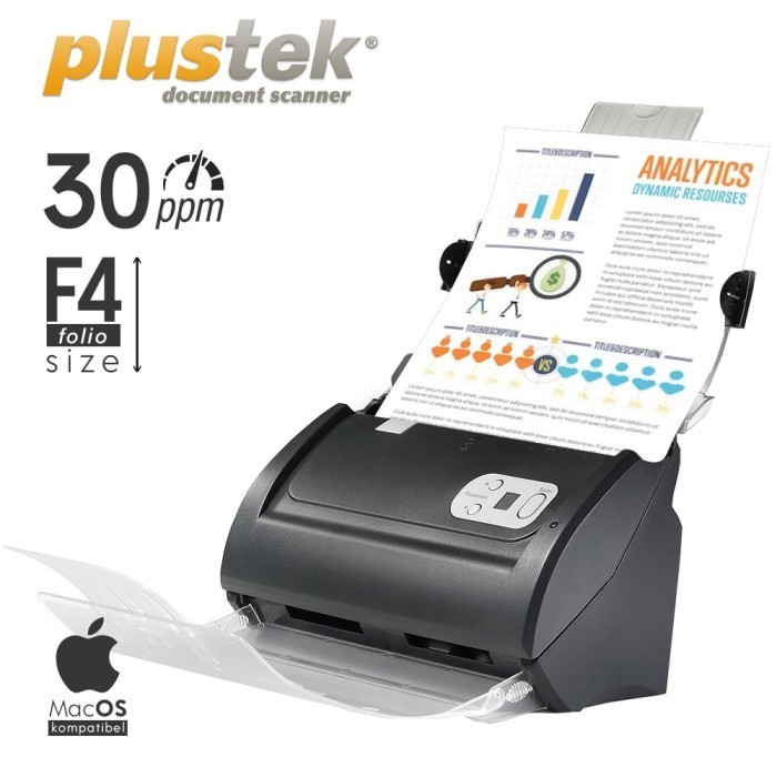 Jual SCANNER PLUSTEK SMARTOFFICE PS188 (FOLIO/F4 - 30 ppm) (ADF ...