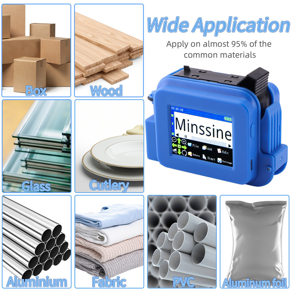 Jual 12.7mm Nozzle Mini Handheld Inkjet Printer QR Barcode Batch Date ...