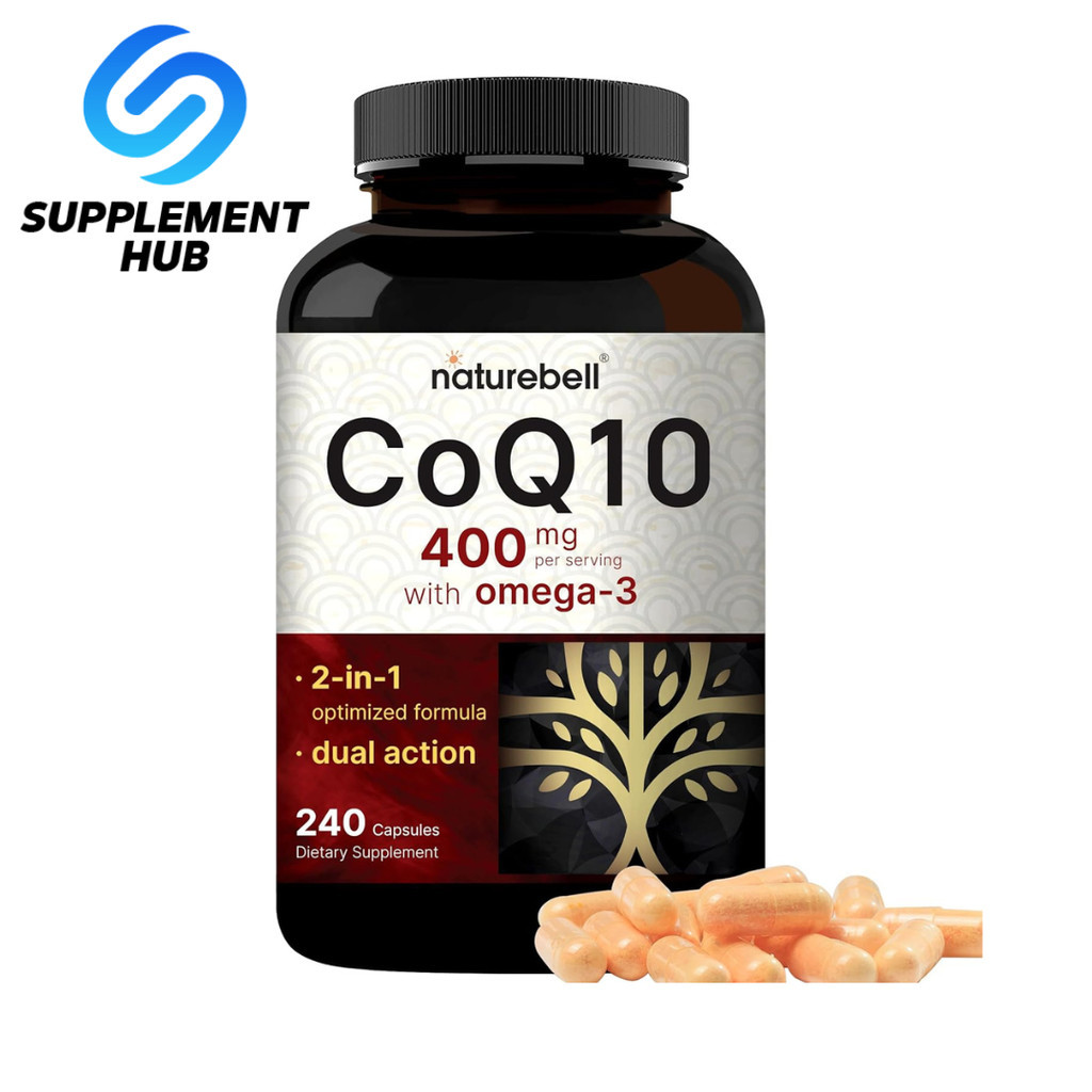 Jual NatureBell CoQ10 400mg with Omega 3 Fatty Acids, 240 Capsules | Stable High Absorption Form ...