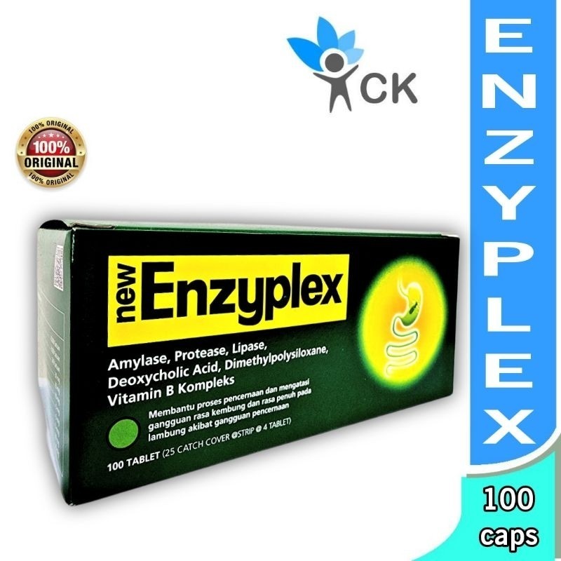 Jual ENZYPLEX BOX ISI 100 enzym pencernaan | Shopee Indonesia