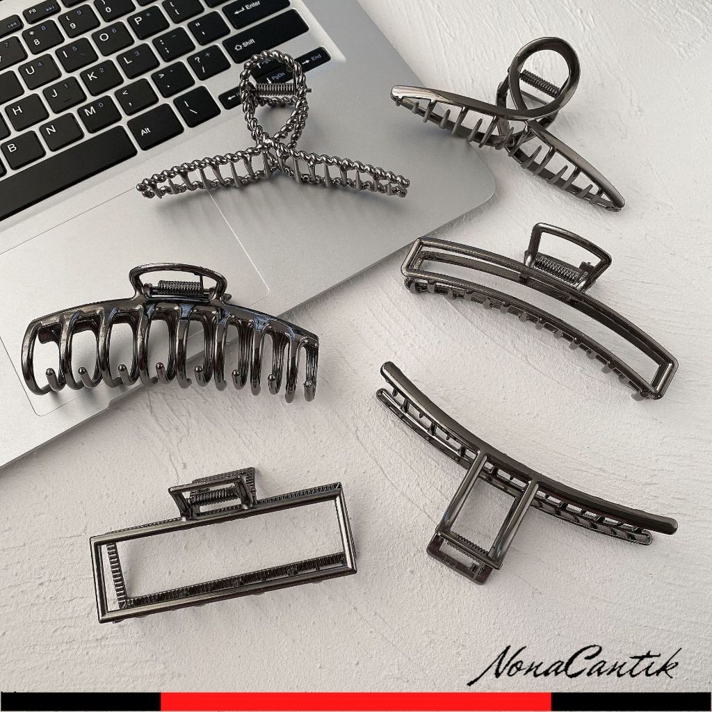 Jual Jepit Rambut Salon Jumbo Bahan Besi Warna Hitam Gaya Retro Korea ...